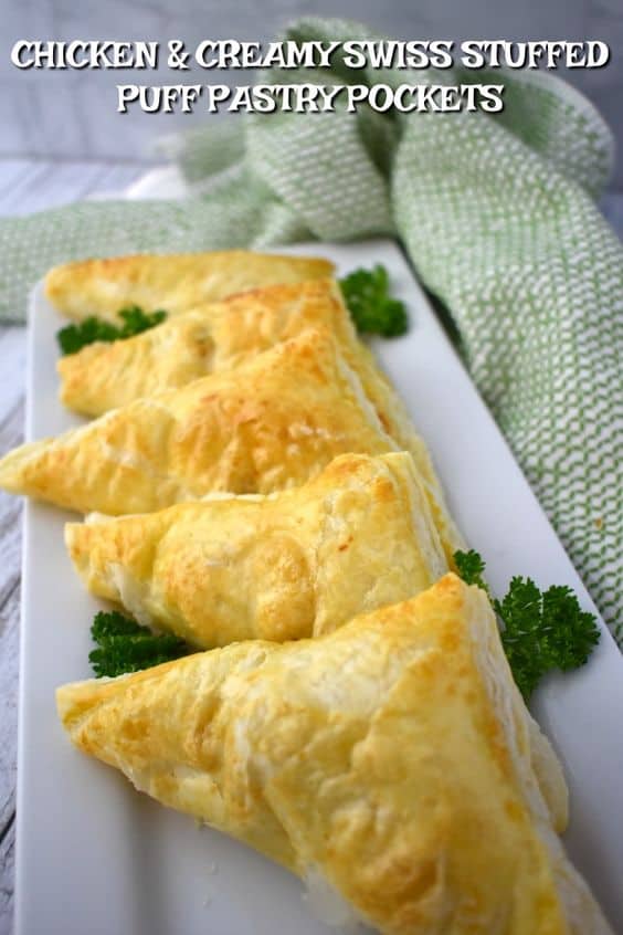 Creamy Chicken Puff Pastry Pockets - Easy Recipe